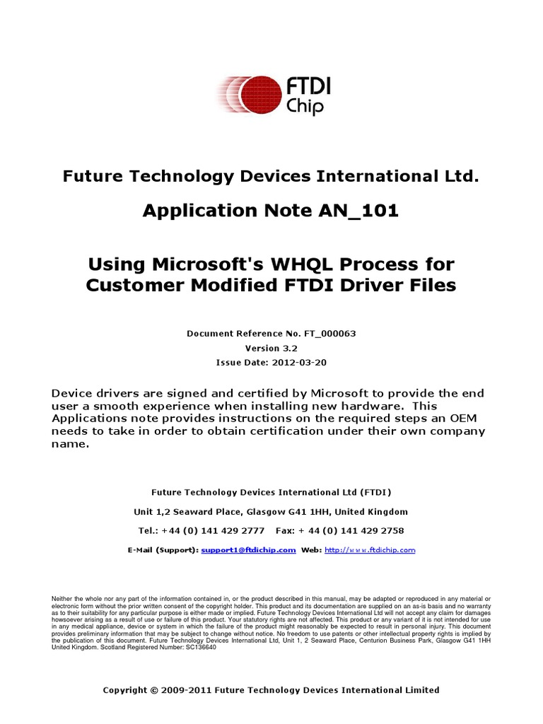 An 101 WHQL Certified Driver Process | PDF | Device Driver | Microsoft ...