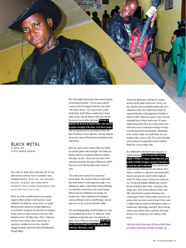 African Metal | PDF | Heavy Metal Music | British Styles Of Music