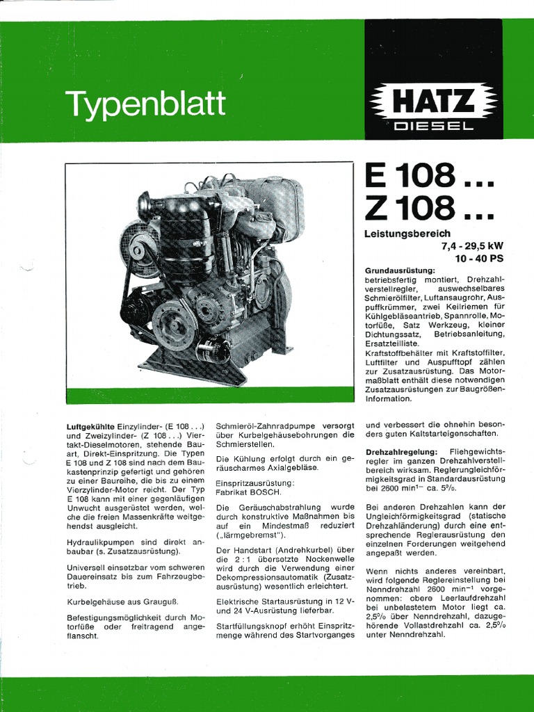 Specifications E108 Z108 | PDF