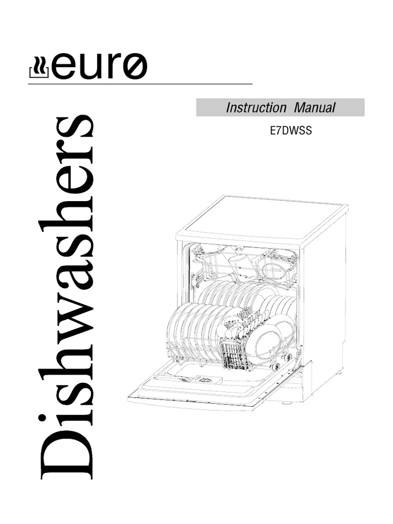 Euro Dishwasher User Manual | PDF | Dishwasher | Domestic Implements