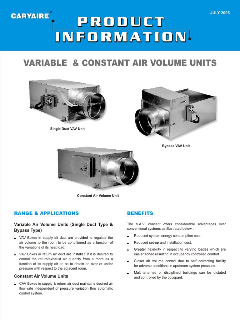 Vav | PDF | Duct (Flow) | Electromechanical Engineering