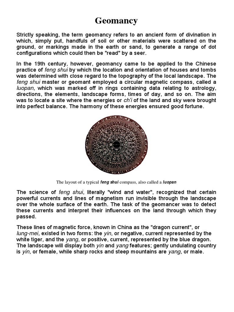 Geomancy | PDF | Feng Shui | Nature