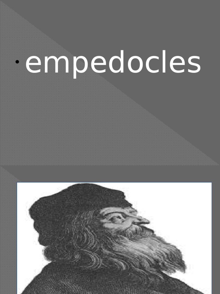 Empedocles | PDF | Amor | Metafísica