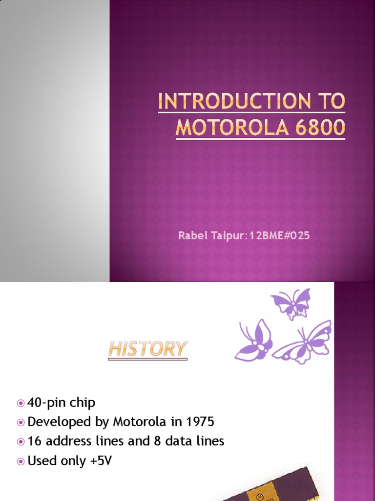Introduction To Motorola 6800 | PDF | Instruction Set | Central ...