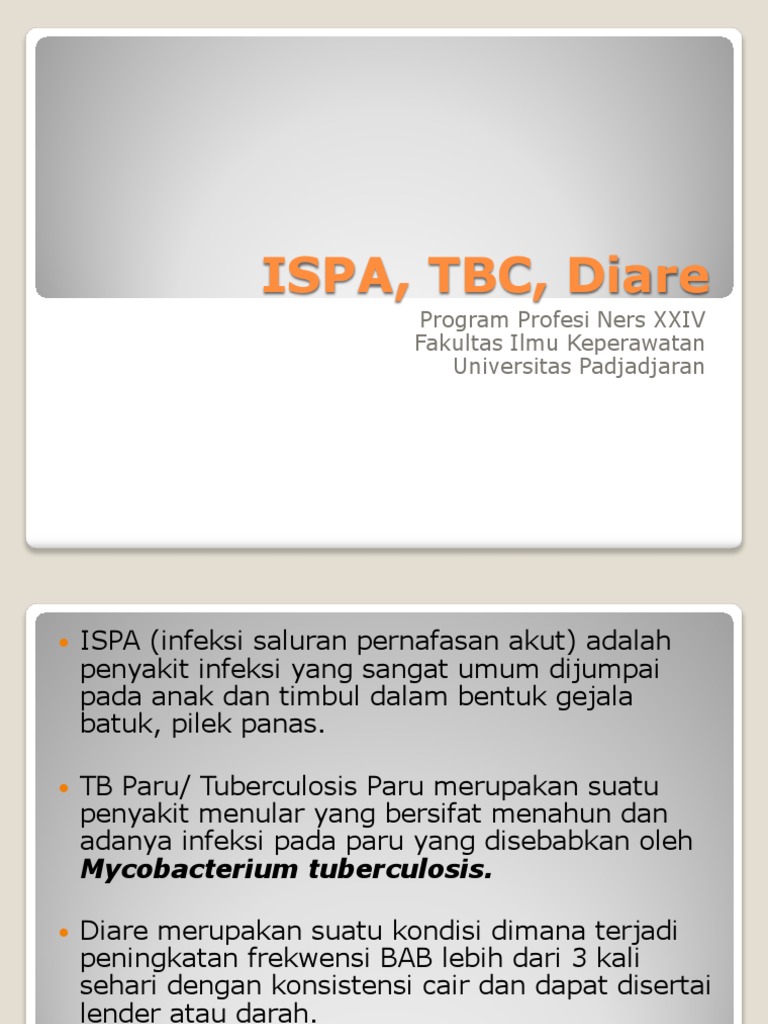Power Point Ispa, TBC, Diare | PDF