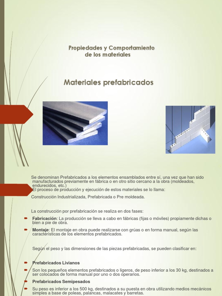materiales prefabricados | Yeso | Acero