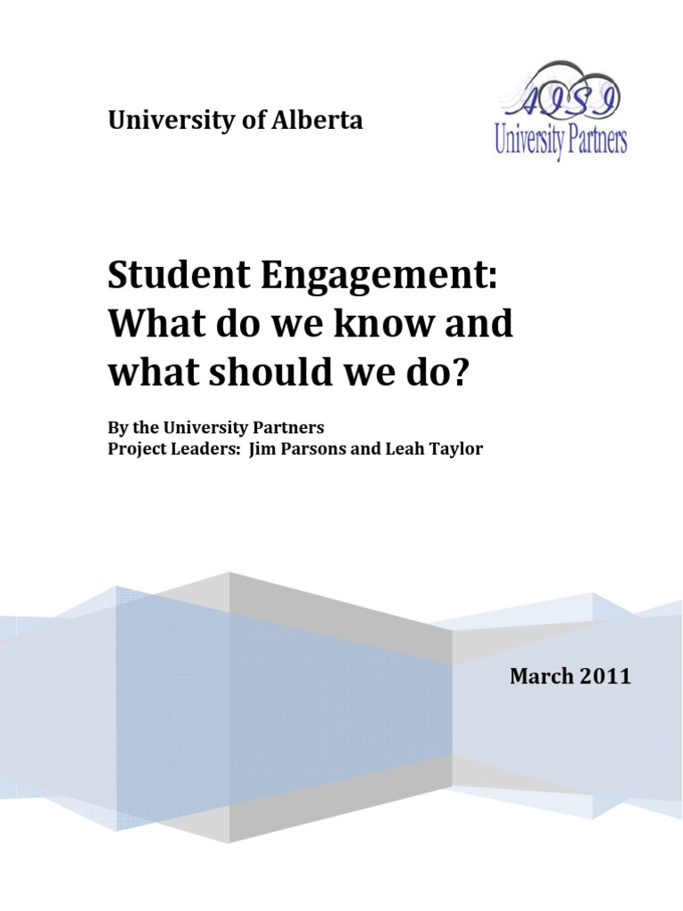 Student Engagement Literature Review 2011 | PDF | Learning | Teachers