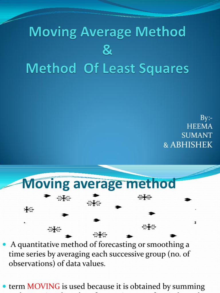 Moving Average Method Maths | PDF | Moving Average | Linear Trend ...