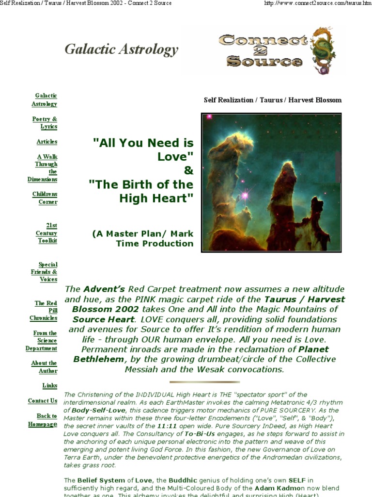 Galactic Astrology: "All You Need Is Love" & "The Birth of The High ...