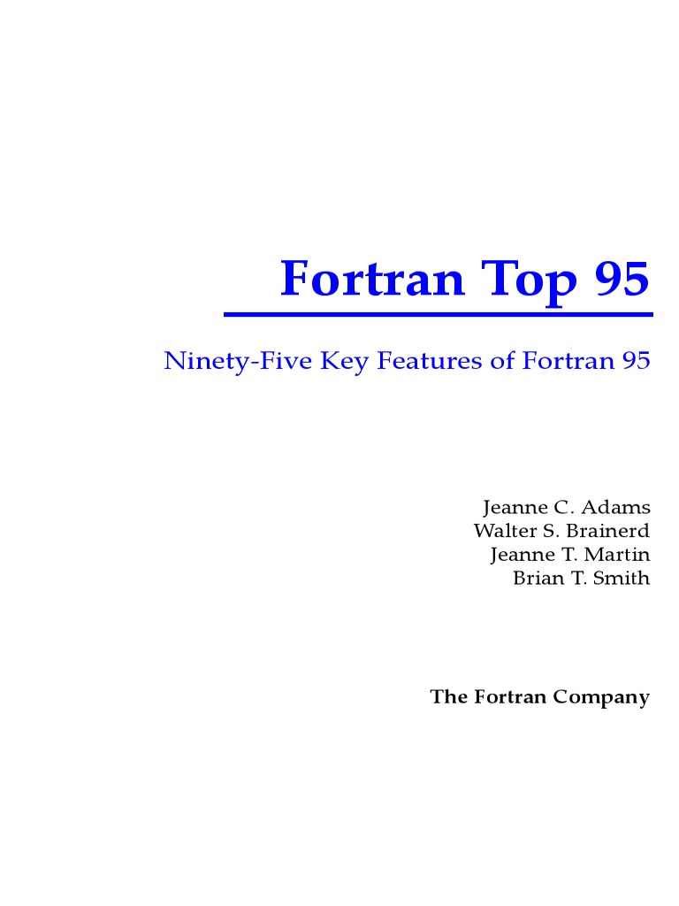 F95 Overview of 95 Key Features | PDF | Pointer (Computer Programming) | Subroutine