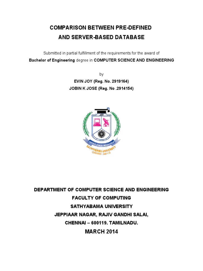 From Cover Page Upto Acknowledgement | Download Free PDF | Academia ...