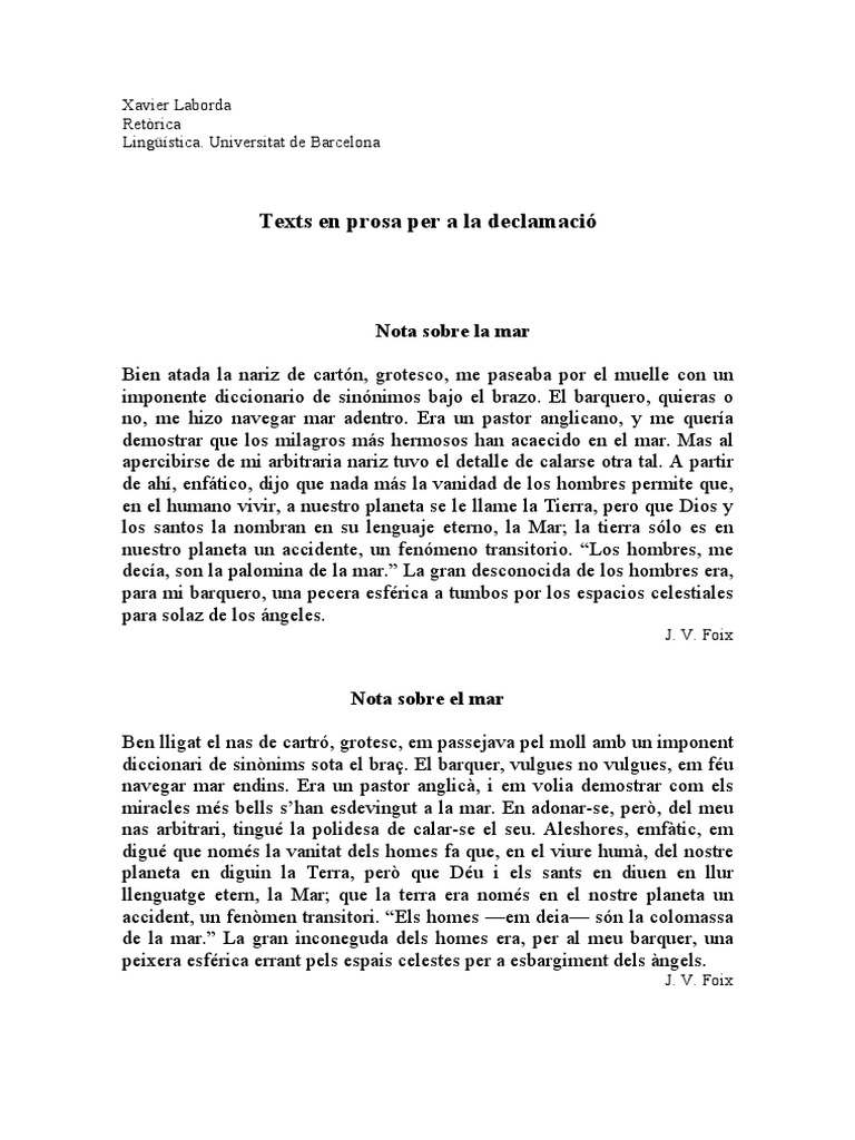 Textos para Declamacion | PDF | Arte | Clásicos