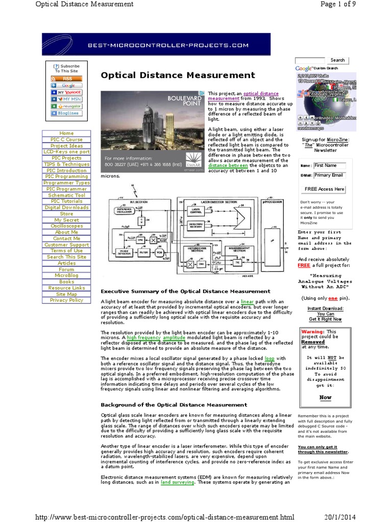 Optical Distance Basic | PDF | Detector (Radio) | Amplifier