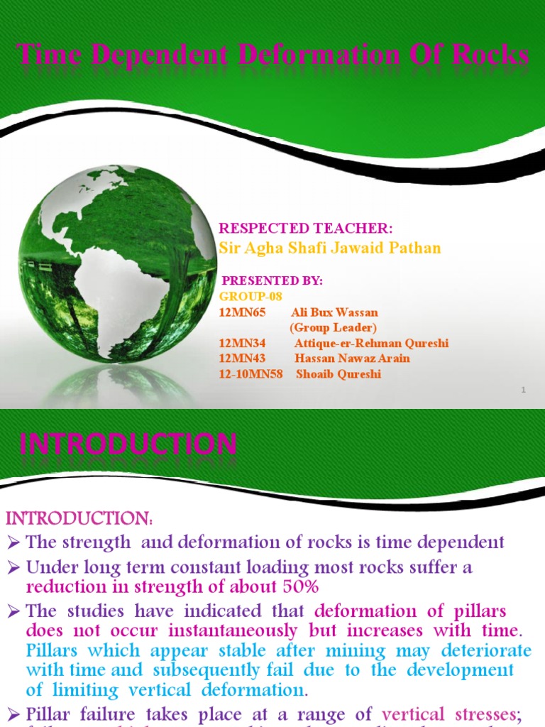 Time Dependent Deformation of Rocks Presentation | PDF | Creep ...