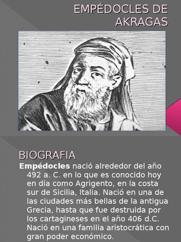 Empédocles de Akragas | PDF | Epistemología | Science