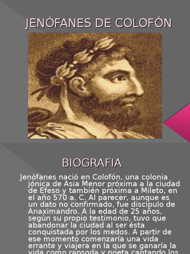 Jenófanes de Colofón | Descargar gratis PDF | Science | Ciencia filosófica