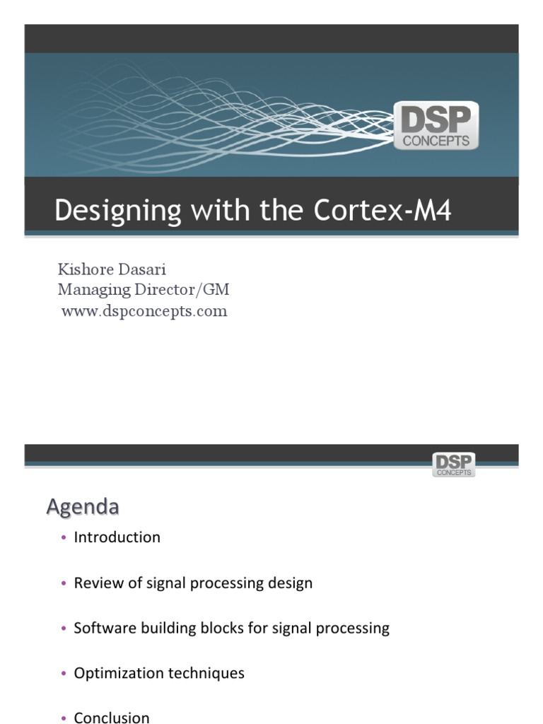 DSP Designing With The Cortex-M4 | PDF | 64 Bit Computing | Digital ...
