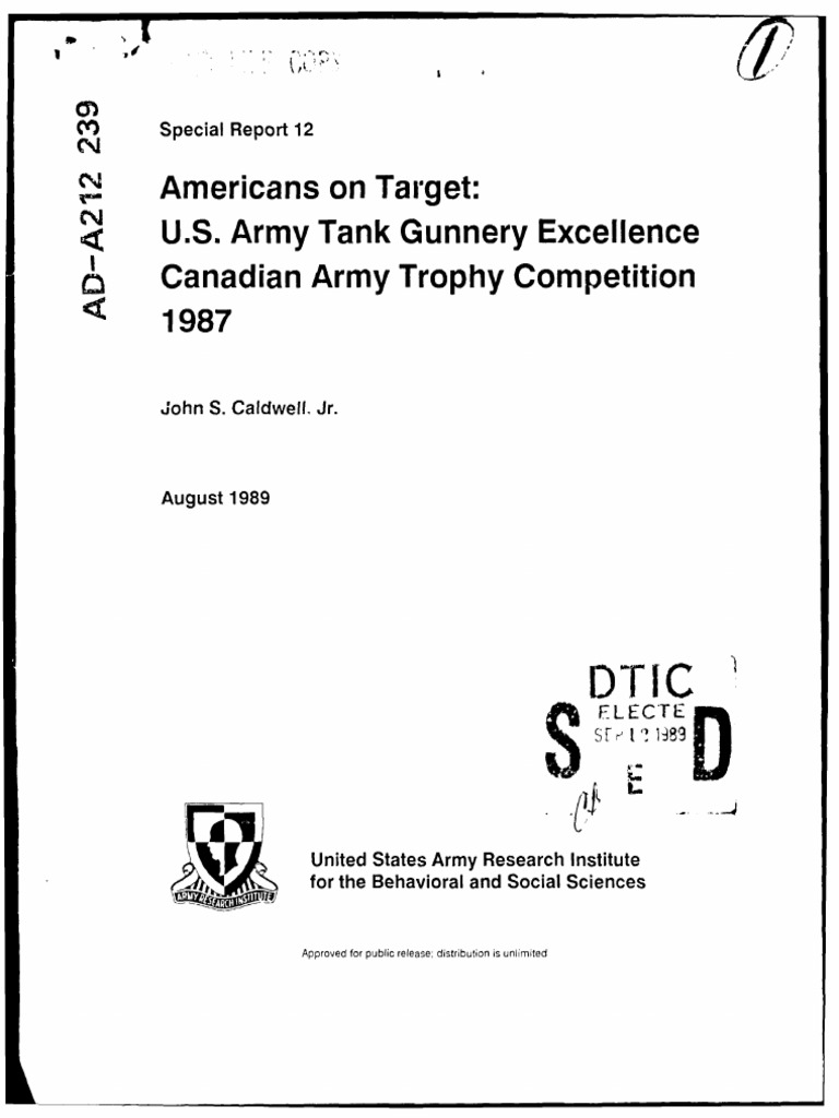 Americans On Target U S Army Tank Gunnery Excellence Canadian Army ...