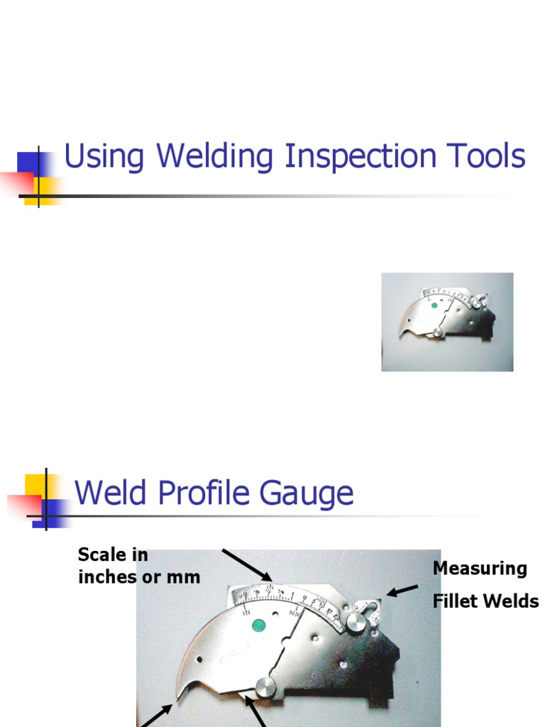 Using Welding Inspection Tools | PDF | Industrial Processes | Applied ...