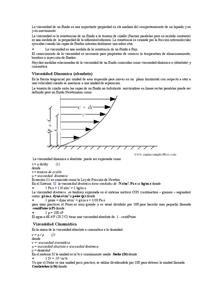 Viscosidad y Numero de Reynolds | PDF | Viscosidad | Fluido