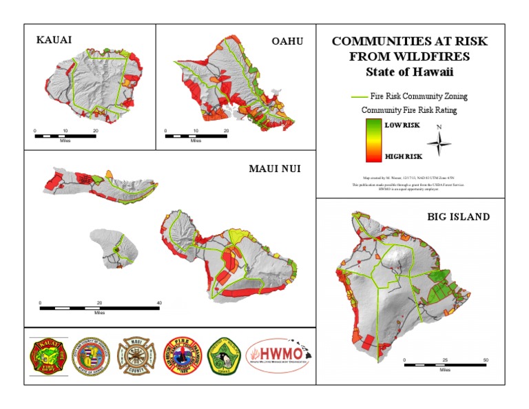 State of Hawaii Communities at Risk From Wildfires Map | PDF