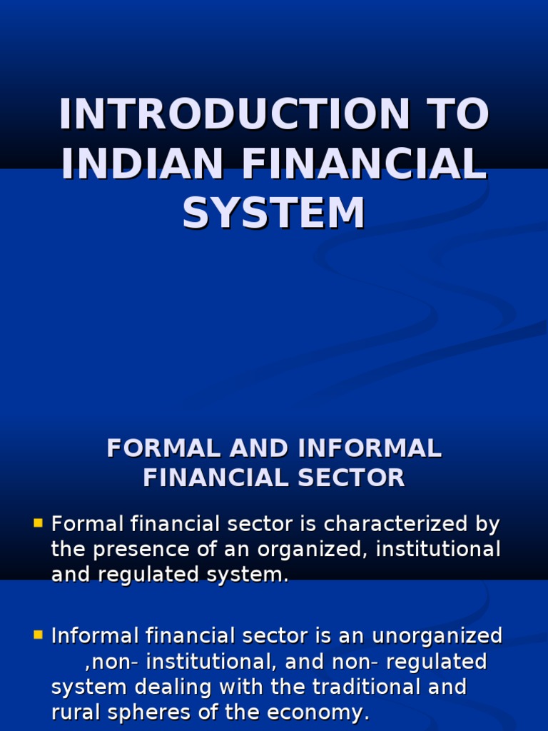 Indian Financial System Basics | PDF | Finance & Money Management