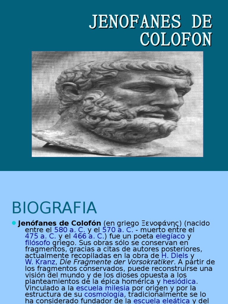 Jenofanes de Colofon | PDF | Science | Ciencia filosófica