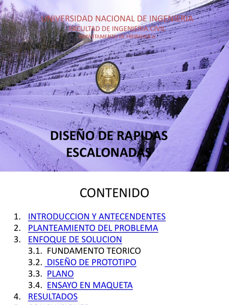 Diseño de Rápidas Escalonadas en Hidráulica | PDF | Science | Ingeniería
