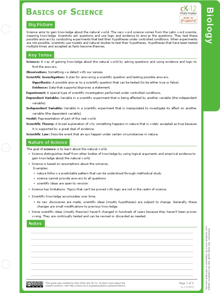 Basics of Science | PDF | Experiment | Science