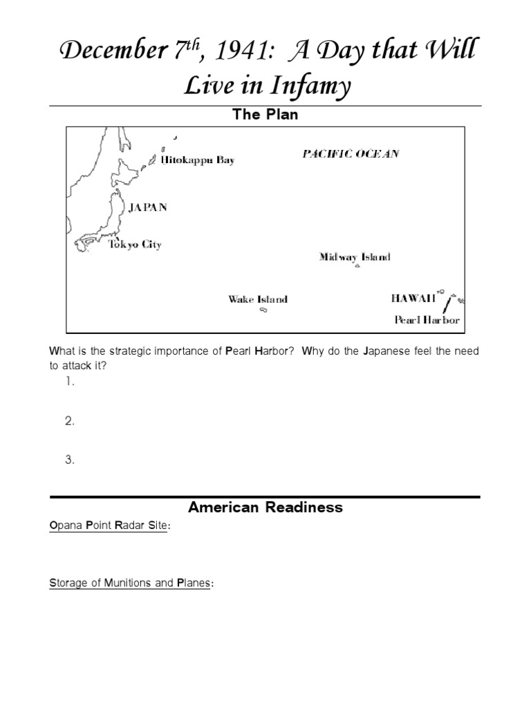 FDR's Infamy Speech on Pearl Harbor | PDF | Attack On Pearl Harbor ...