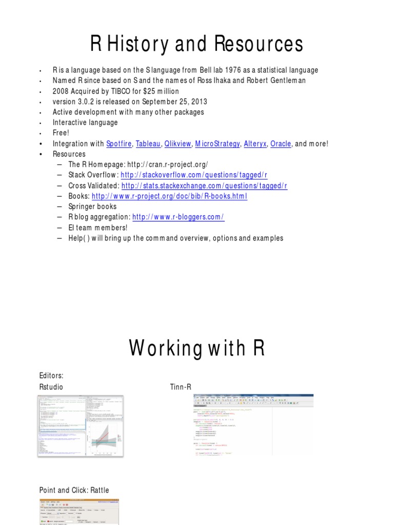 Introduction To R Pdf R Programming Language Library Computing