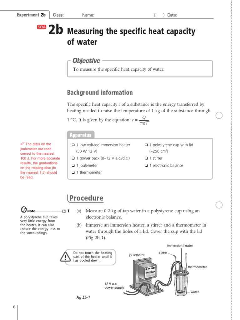 C of Water | PDF | Heat | Temperature