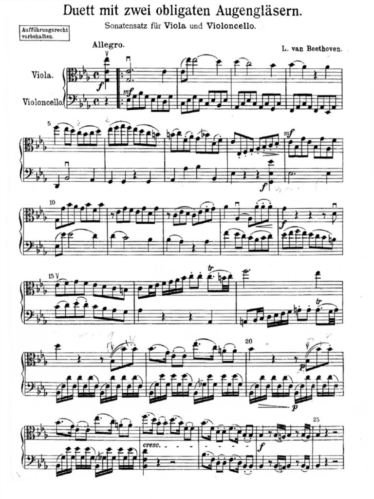 Duo For Violin and Cello | PDF