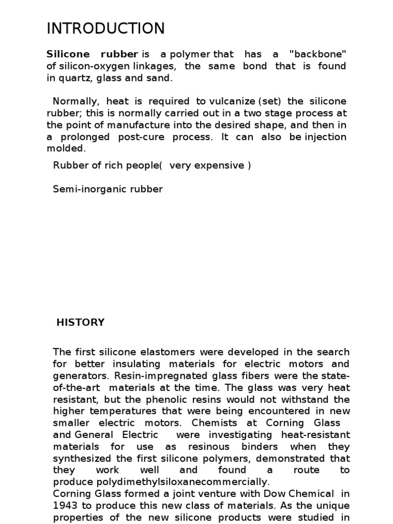 Silicone Rubber | PDF | Silicone | Physical Sciences