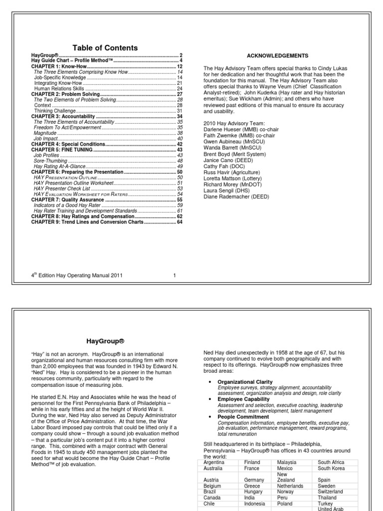 Hay Manual | PDF | Employment | Evaluation