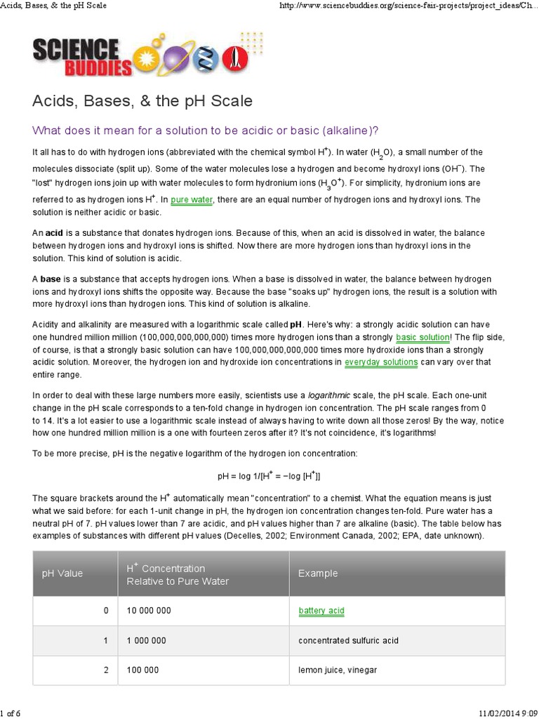 Understanding Acids, Bases, and pH Scale | PDF | Ph | Hydroxide