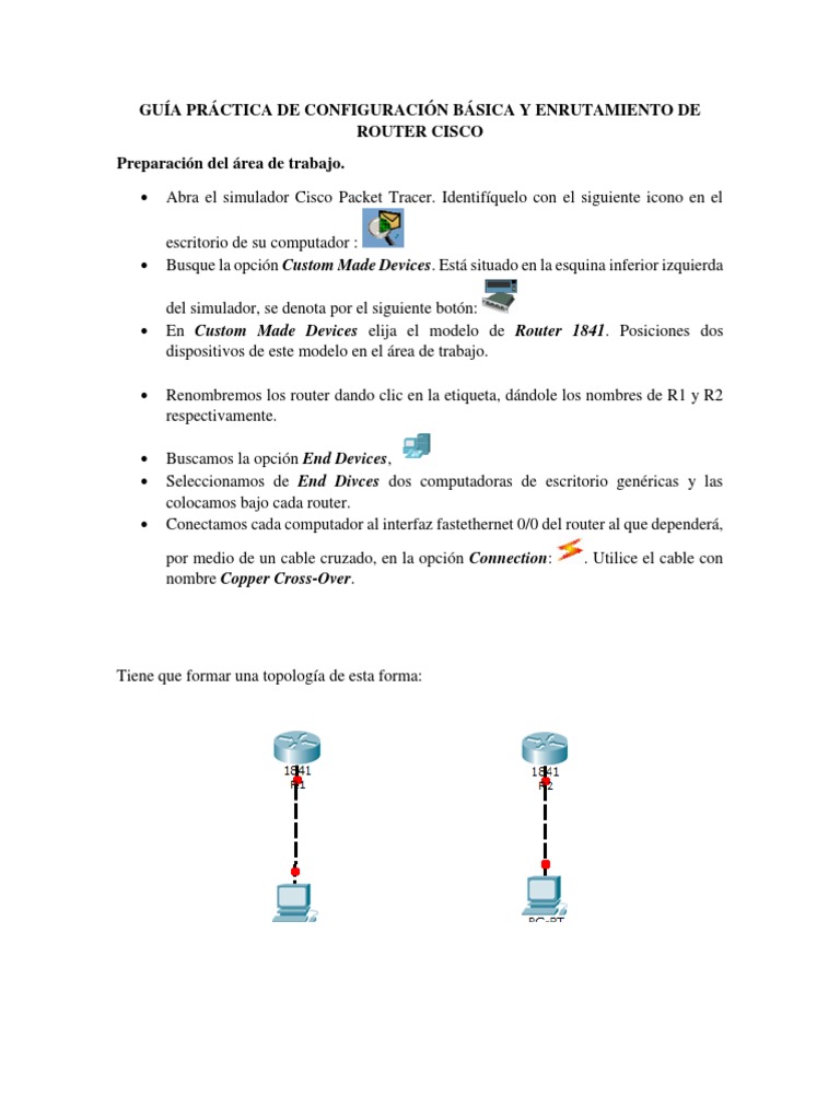 Guía Práctica de Configuración Básica y Enrutamiento de Router Cisco | Descargar gratis PDF ...