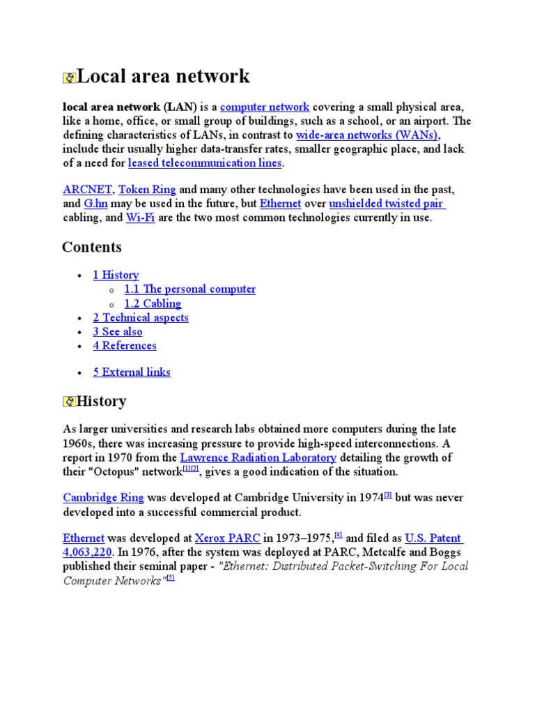 Local Area Network | PDF | Local Area Network | Digital Technology