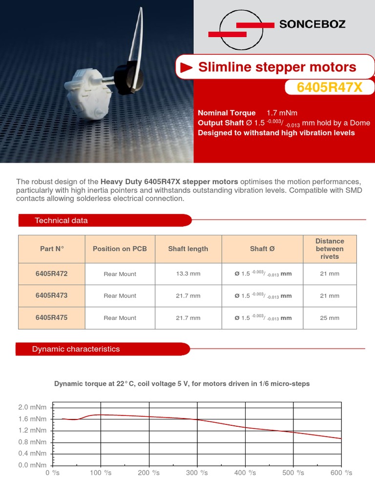 6405R475 Stepper Motor Specifications | PDF | Science & Mathematics ...