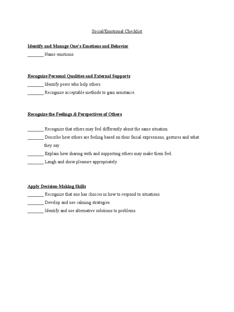 Social Checklist | PDF