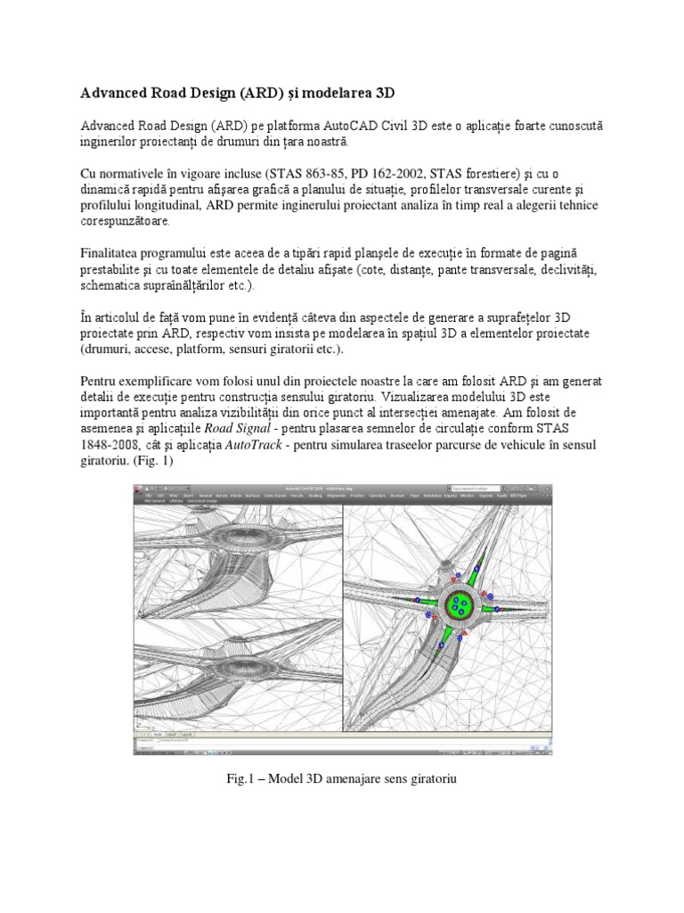 Advanced Road Design Si Modelarea 3d | PDF