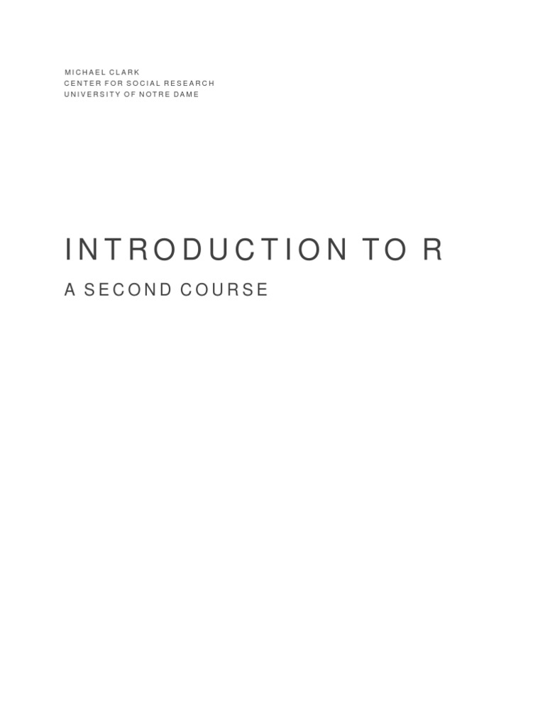 Introduction To R II | PDF | R (Programming Language) | Comma Separated Values