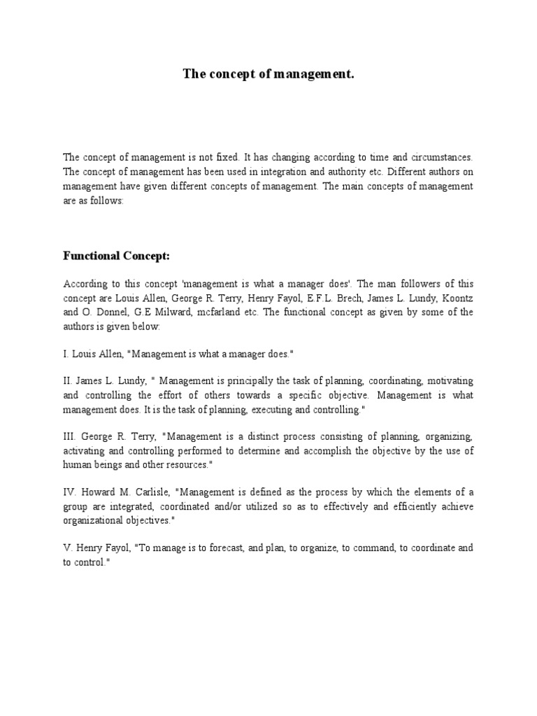 Understanding Management Concepts | PDF | Goal | Leadership