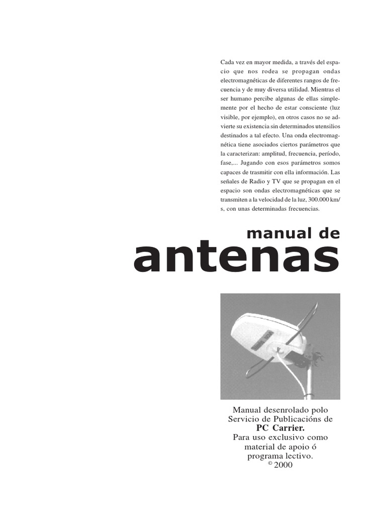 Manual de Antenas | PDF | Antena (Radio) | Polarización (ondas)