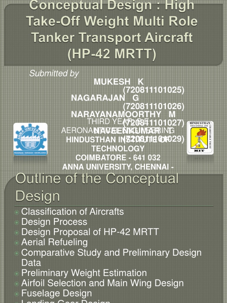 Aircraft Design Proposal: HP-42 MRTT | PDF | Aerial Refueling | Payload