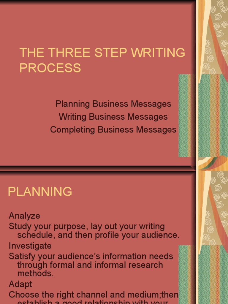 Ppt-The Three Step Writing Process | PDF