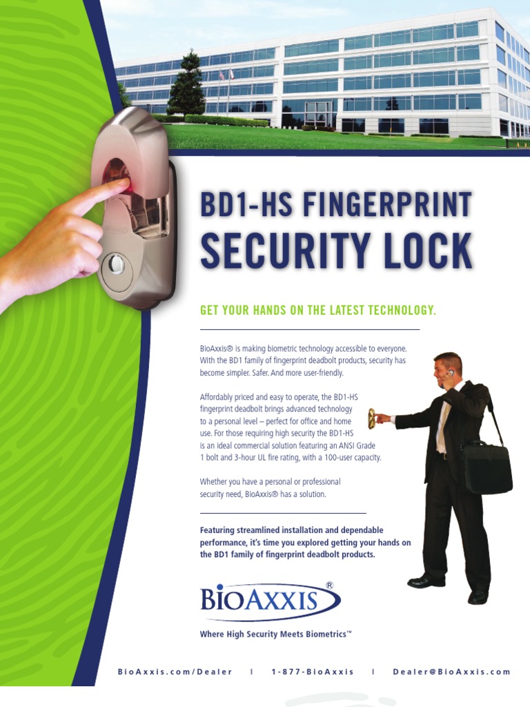 BD1 HS Brochure | PDF | Lock (Security Device) | Biometrics