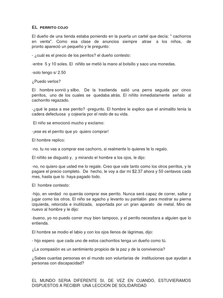 El Perrito Cojo | PDF