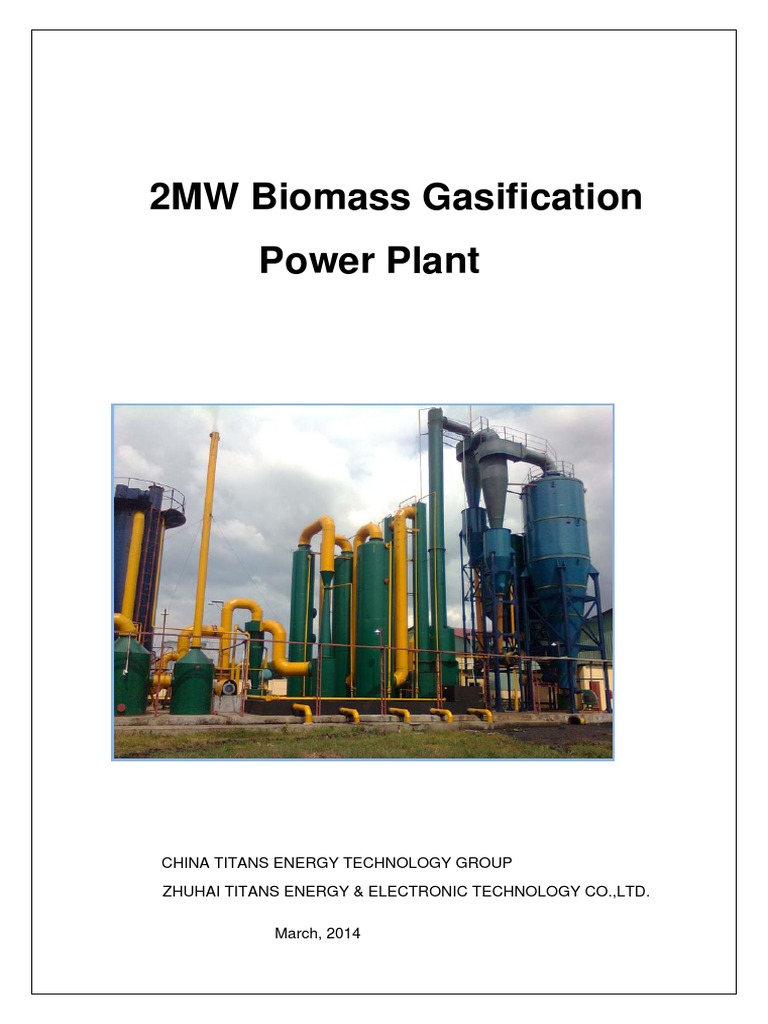 2mw Biomass Gasification Gas Power Plant Proposal | PDF | Gasification ...