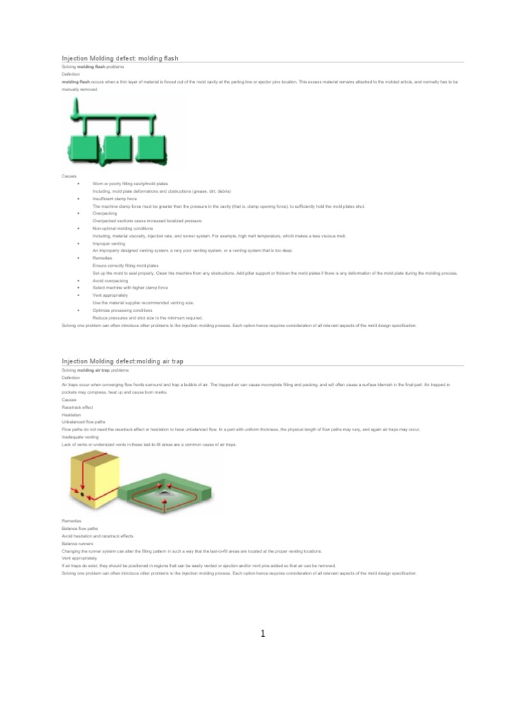 Injection Molding Defect Oz | PDF | Casting (Metalworking) | Welding